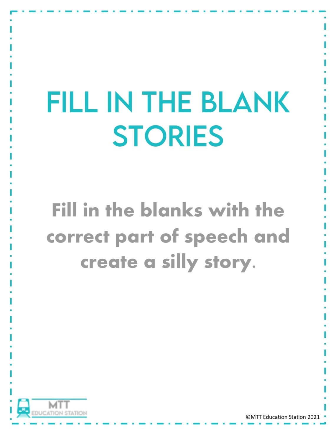 Fill-in-the-Blank Story Worksheets for Kids Learning