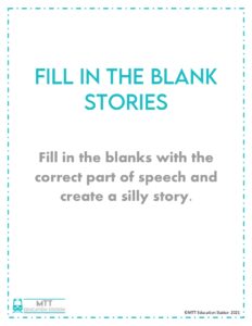 Fill-in-the-Blank Story Worksheets for Kids Learning