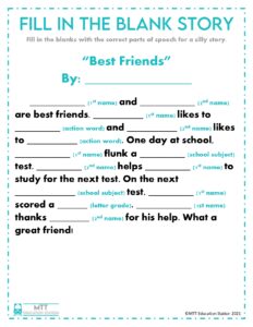 Fill-in-the-Blank Story Worksheets for Kids Learning