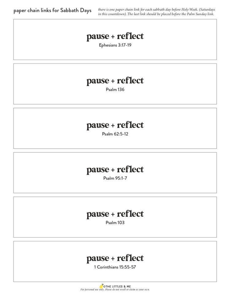 Printable Paper Chain Countdown to Back to School