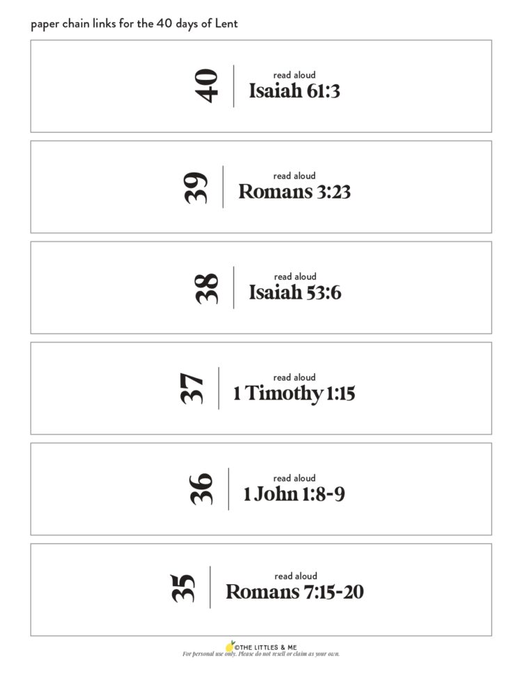 Printable Paper Chain Countdown to Back to School