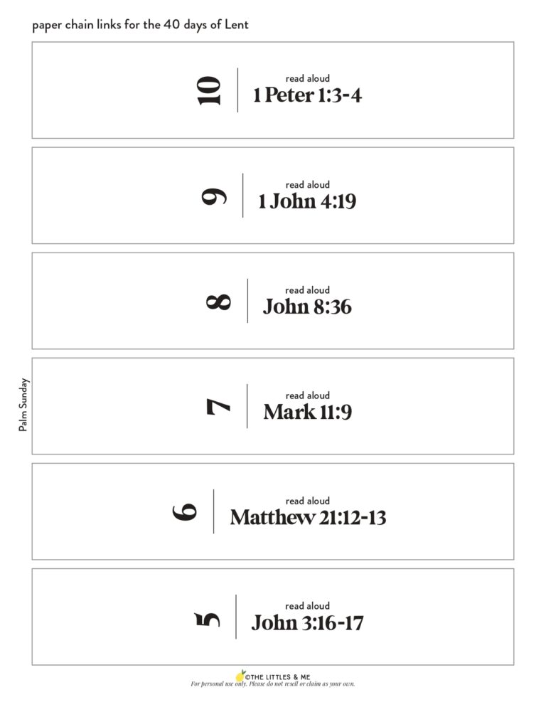 Printable Paper Chain Countdown to Back to School