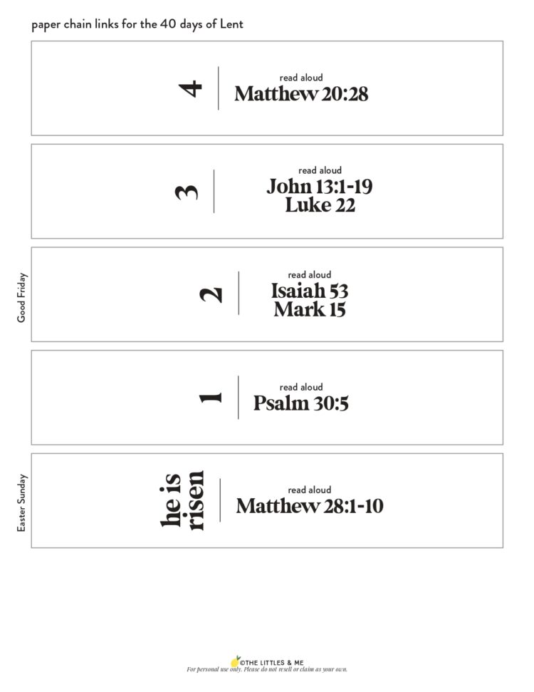 Printable Paper Chain Countdown to Back to School