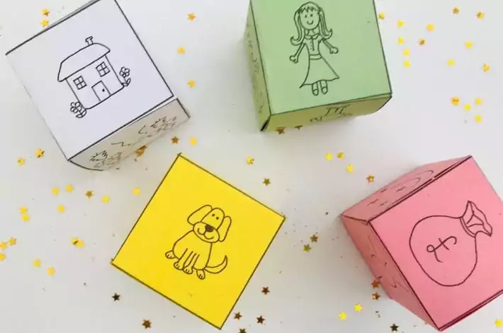 Free Printable Story Dice for Kids Craft & Learn