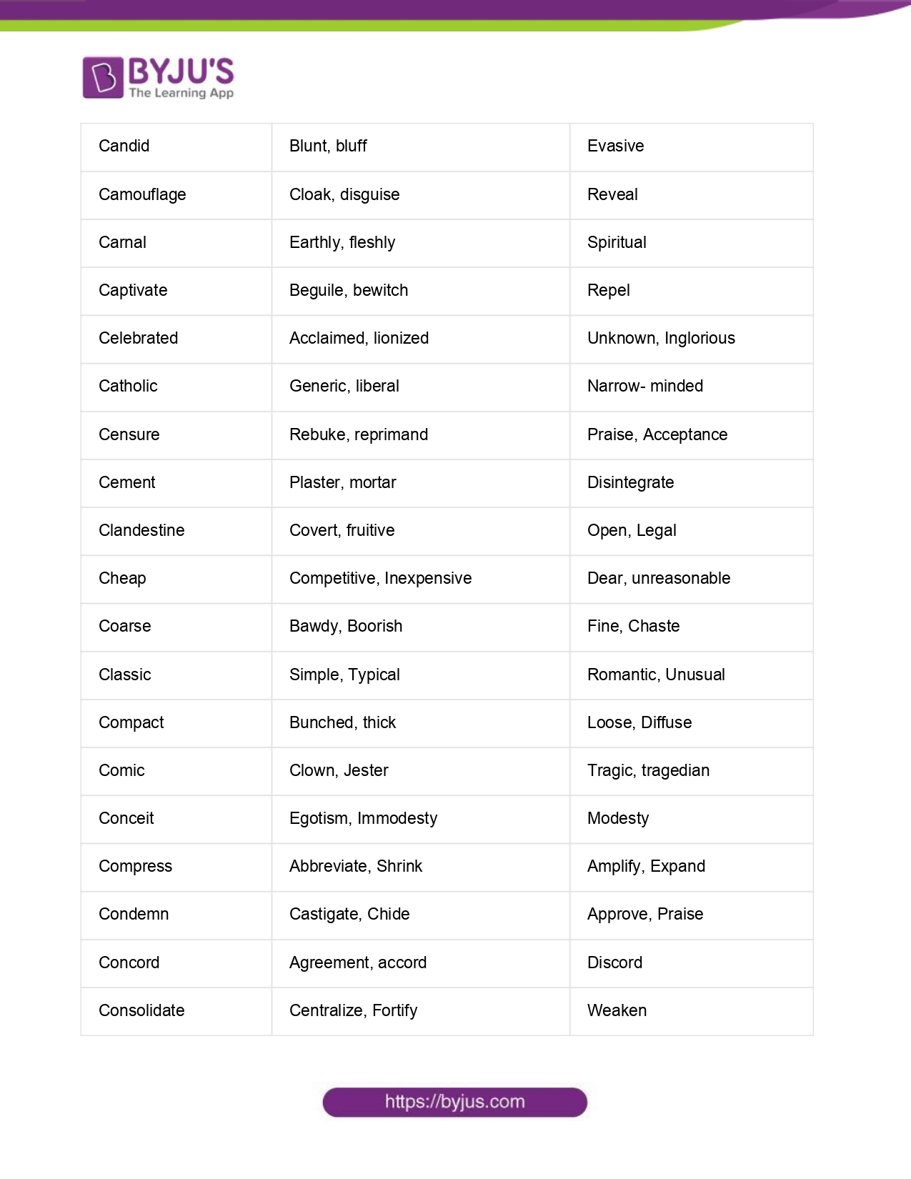Printable Synonym & Antonym Sort for Kids Learning