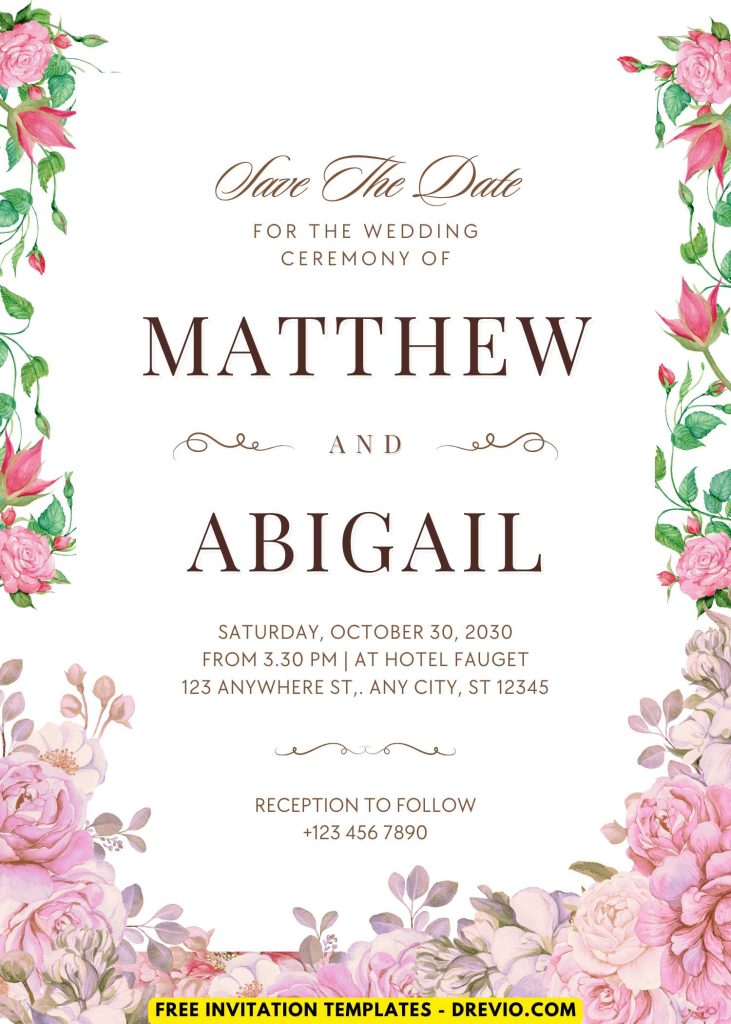 FREE Spring Garden Wedding Invitations