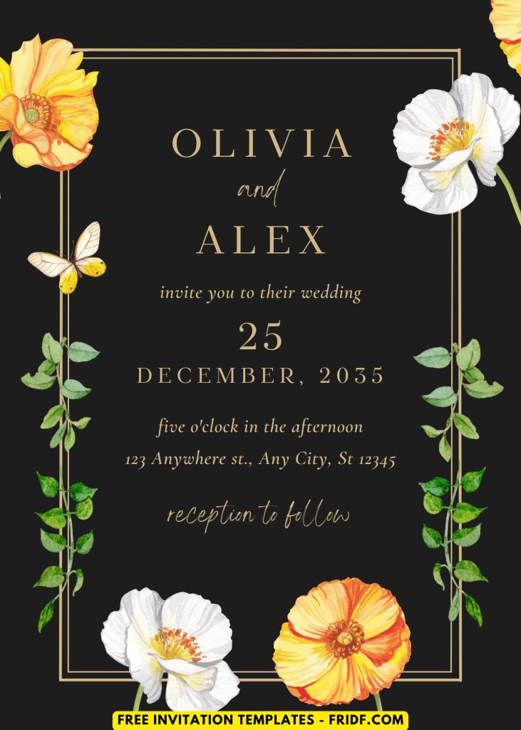 FREE Poppy Wedding Invitations