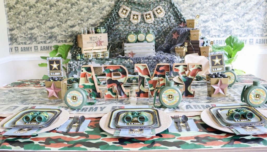 FREE Camouflage Military Kids Invitation Template