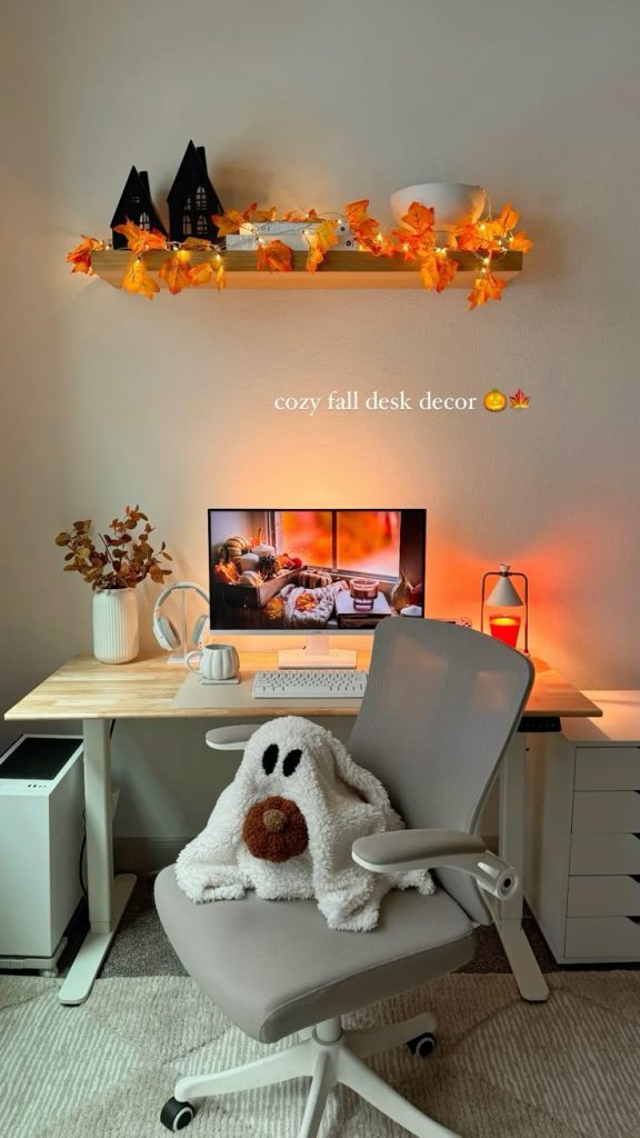 Aesthetic Halloween Desk Setup