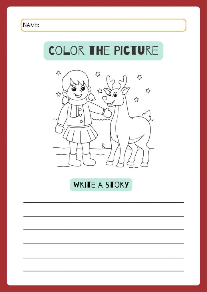 Christmas Color and Write Activity Book (FREE Printable)