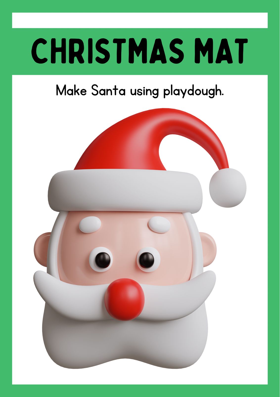 Christmas Playdough Mat Worksheets (FREE Printable)