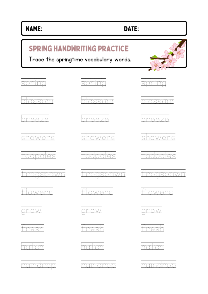 Days of the Week Handwriting Practice (Free Printables)