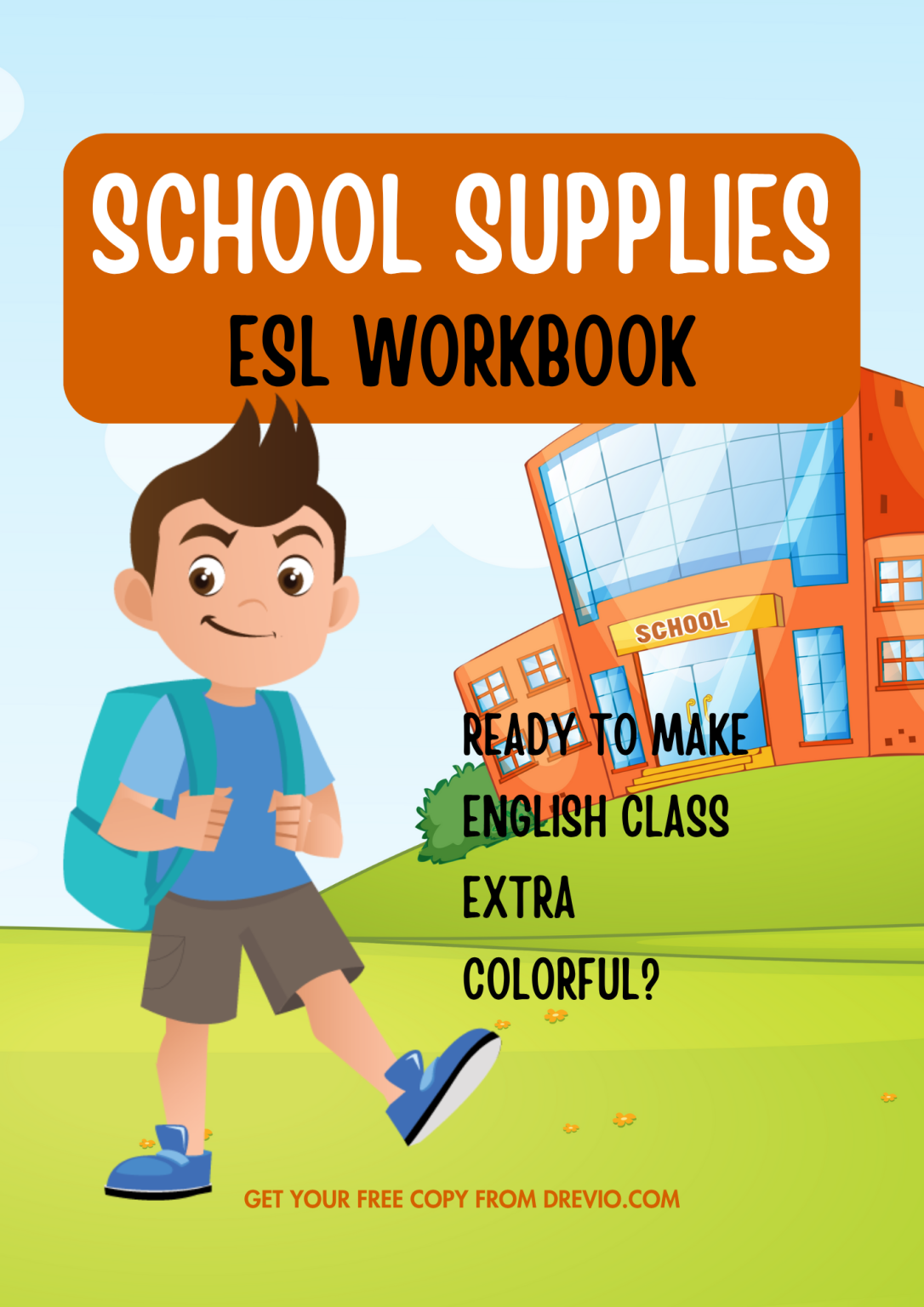 ESL School Supplies Kindergarten Workbook