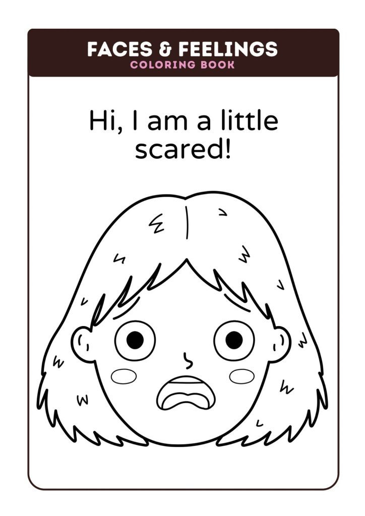 FREE Faces and Feelings Coloring Book Worksheet