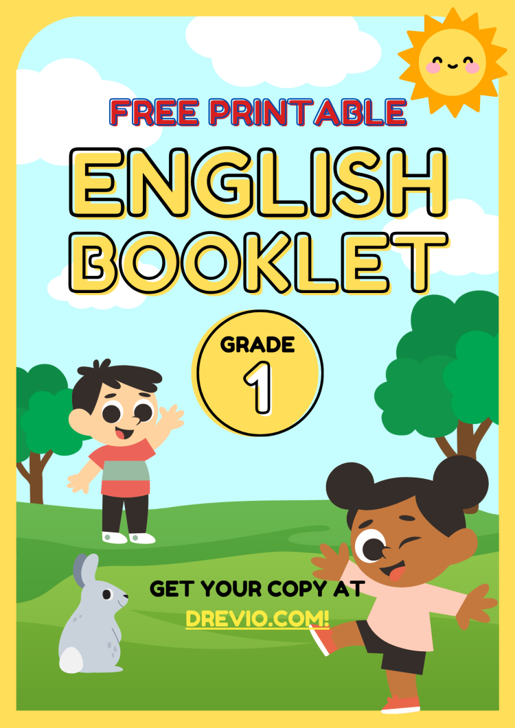 Free Printable English Booklet Grade 1