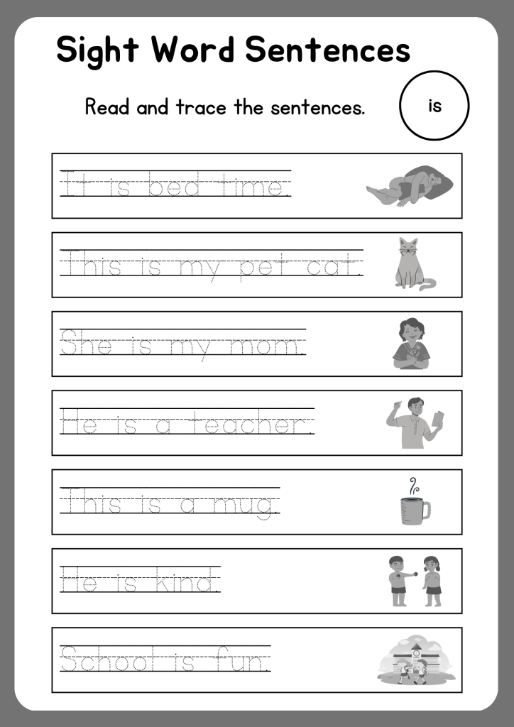 Sight Word Sentences for Fall Activities (Free Printables)