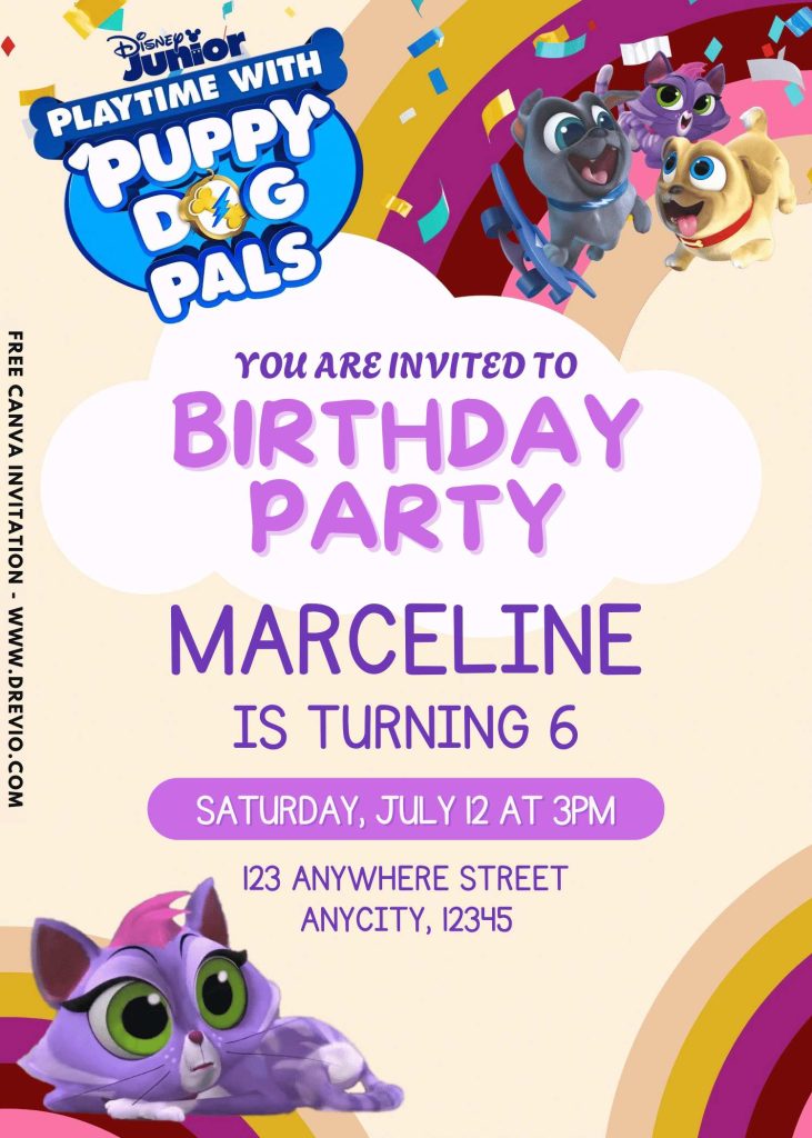 Free Puppy Dog Pals Birthday Invitations